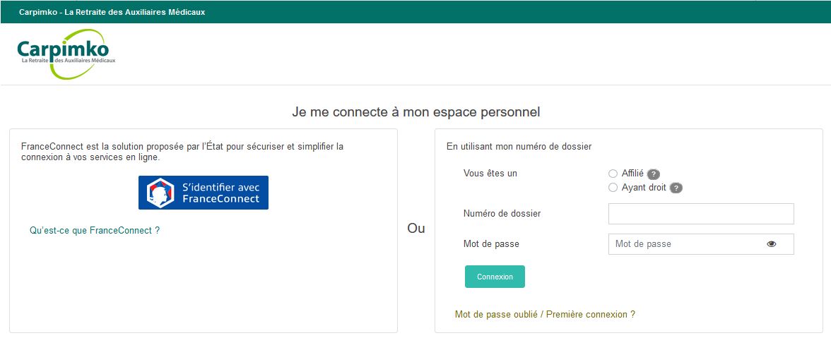 Activer mon Espace Personnel Carpimko